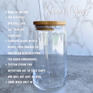 Sipper Glass, It is Well With My Soul, Iced Coffee Glass Cup With Straw ...