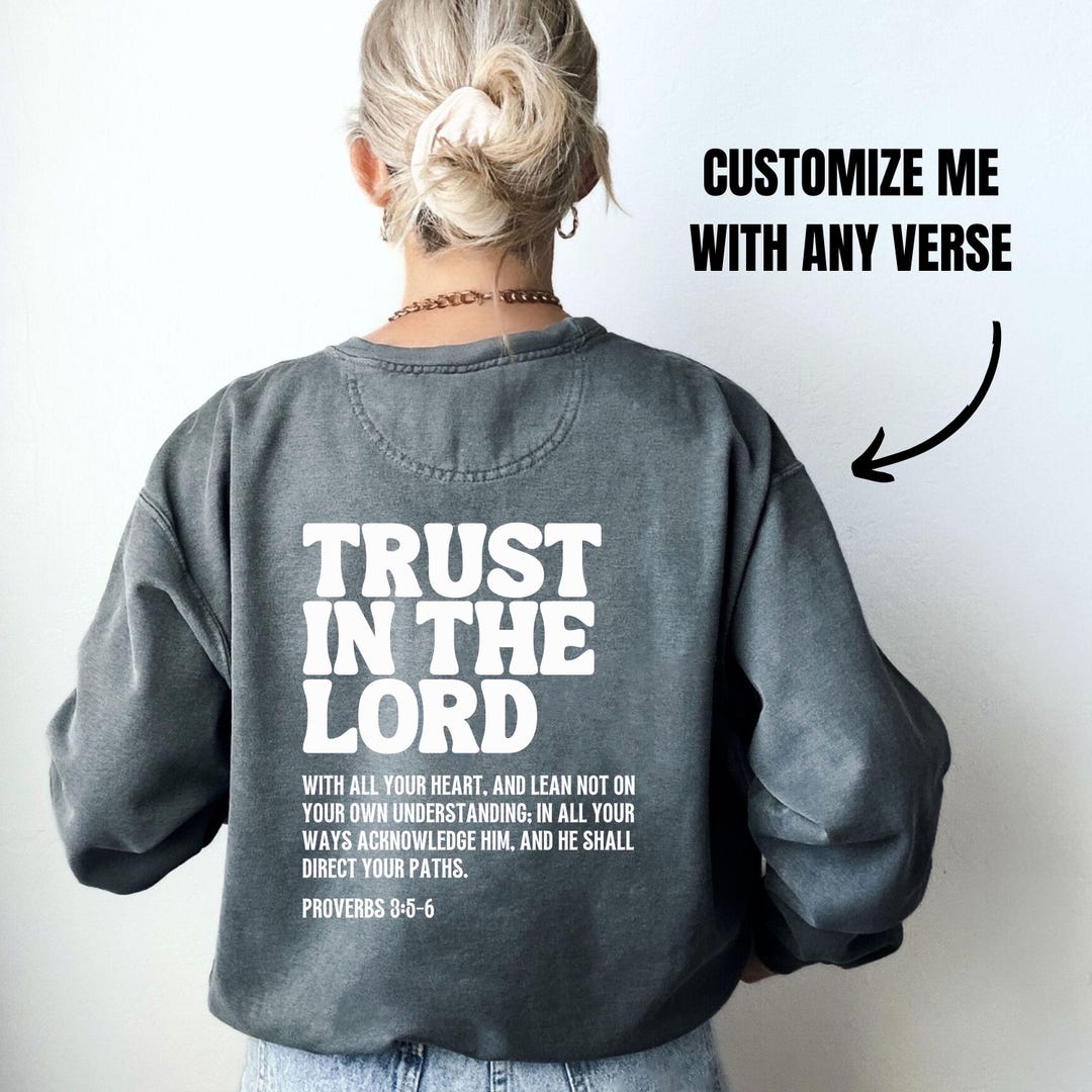 Personalized Bible Verse Sweatshirt, Comfort Colors Custom Scripture ...