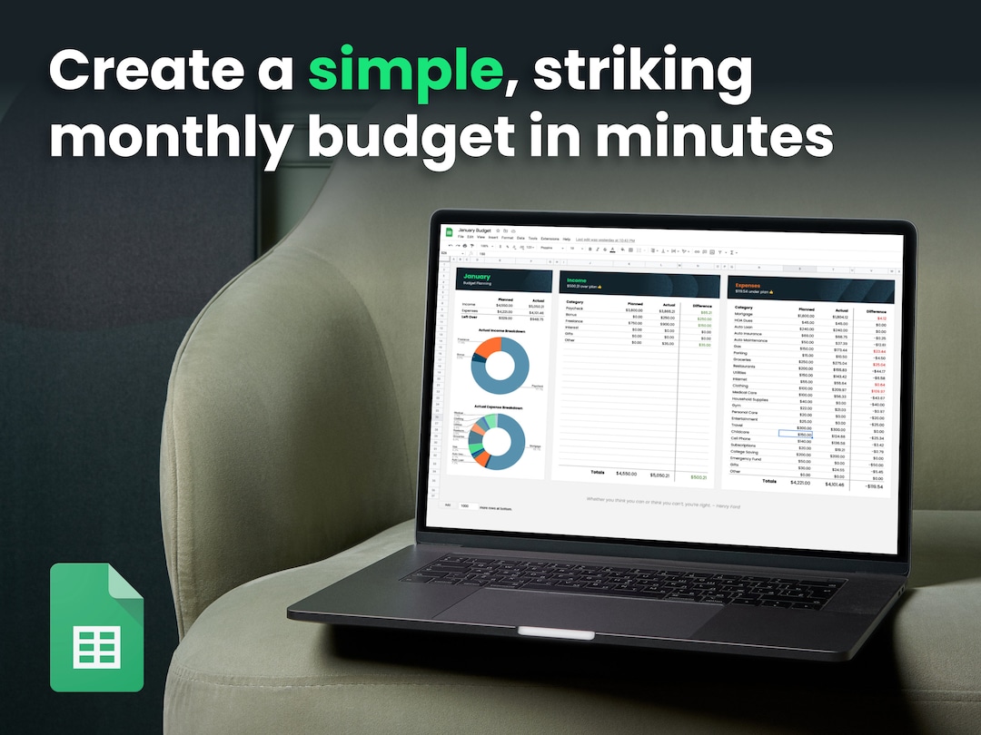 Simple & Bold Monthly Budget Template - Engaging and Ready-to-use ...