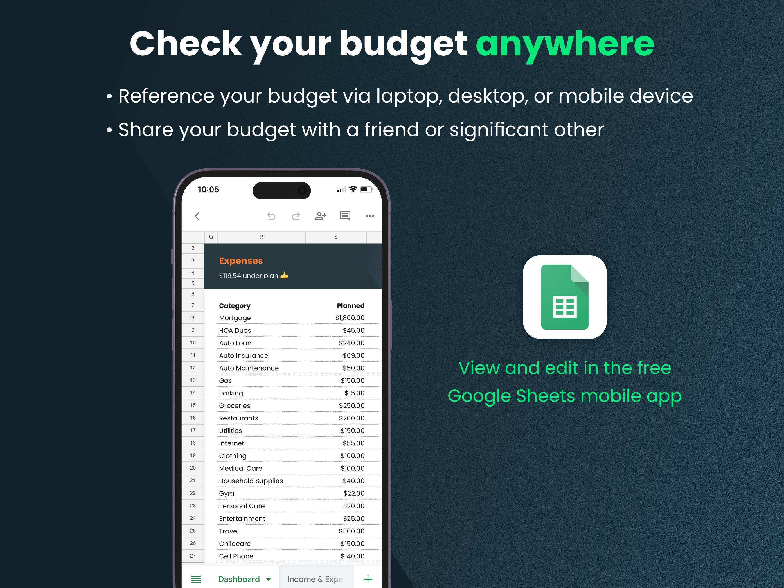 Simple & Bold Monthly Budget Template Engaging and Ready-to-use Design ...