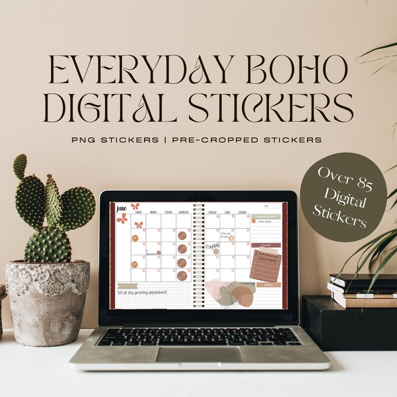 Boho Digital Stickers | Everyday Digital Sticker Set | Goodnotes ...