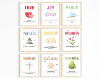 Bundle, Kids Bible Verse, Wall Art, Scripture & Learning Posters ...