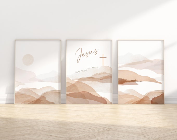 Philippians 2 9 Jesus Name Above All Names Bible Verse Wall Art Poster ...