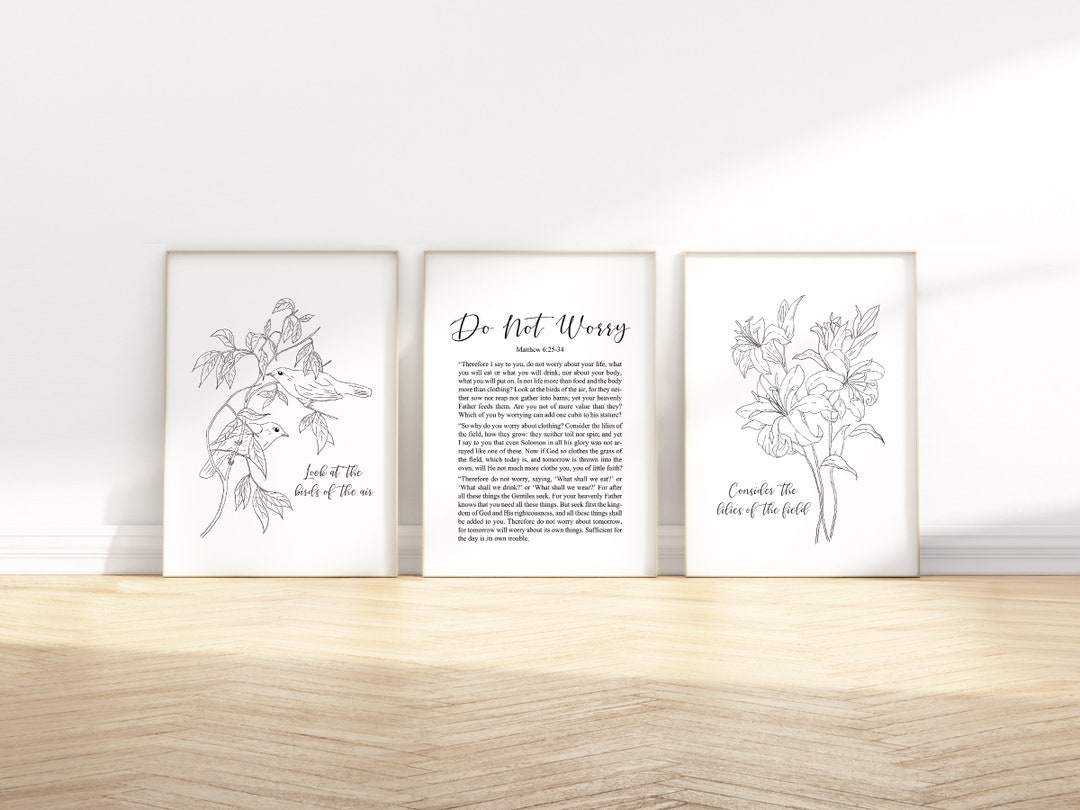 Matthew 6:25-34 Do Not Worry Look at the Birds Consider the Lilies ...