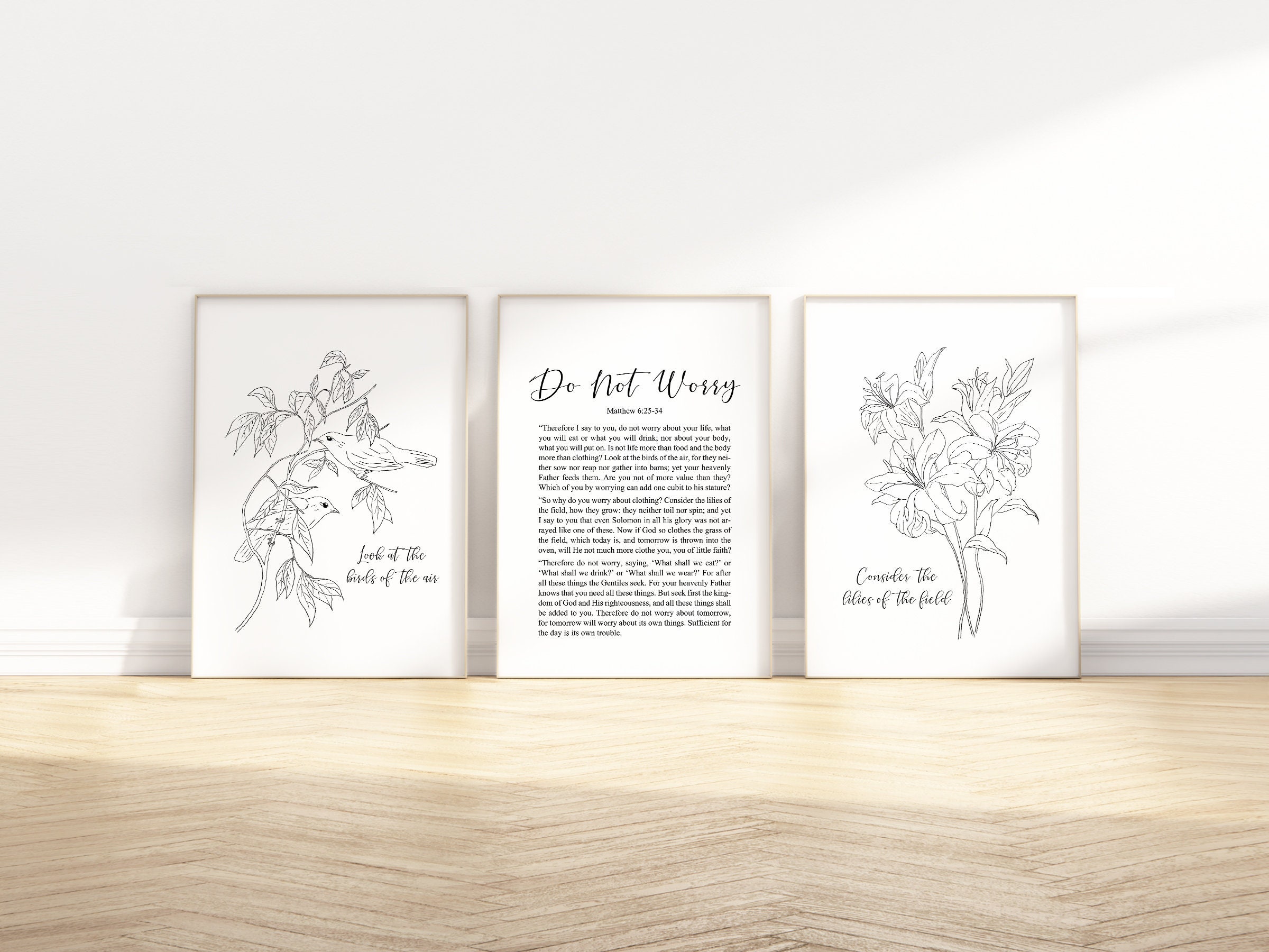 Matthew 6:25-34 Do Not Worry Look at the Birds Consider the Lilies ...