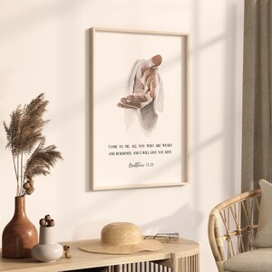 Matthew 11 28 Bible Verse Printable Wall Art, Come to Me, All You Who ...