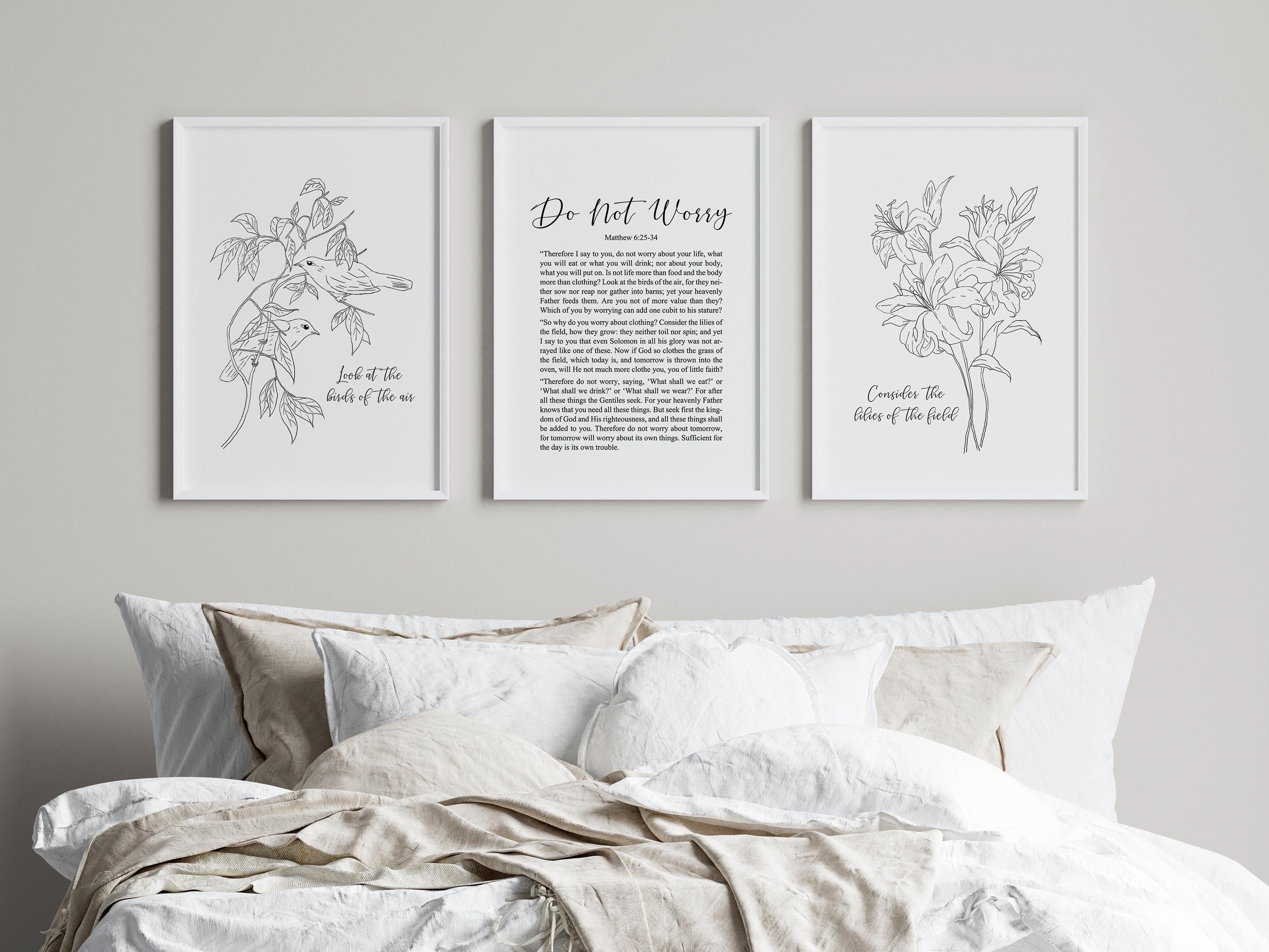 Matthew 6:25-34 Do Not Worry Look at the Birds Consider the Lilies ...