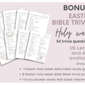 Christian Holy Week Easter Story Cards Printable Wall Art, Religious ...