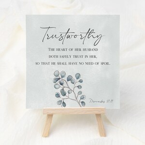 Proverbs 31 Woman 12 Virtues Bible Verse Printable Cards, Modern ...