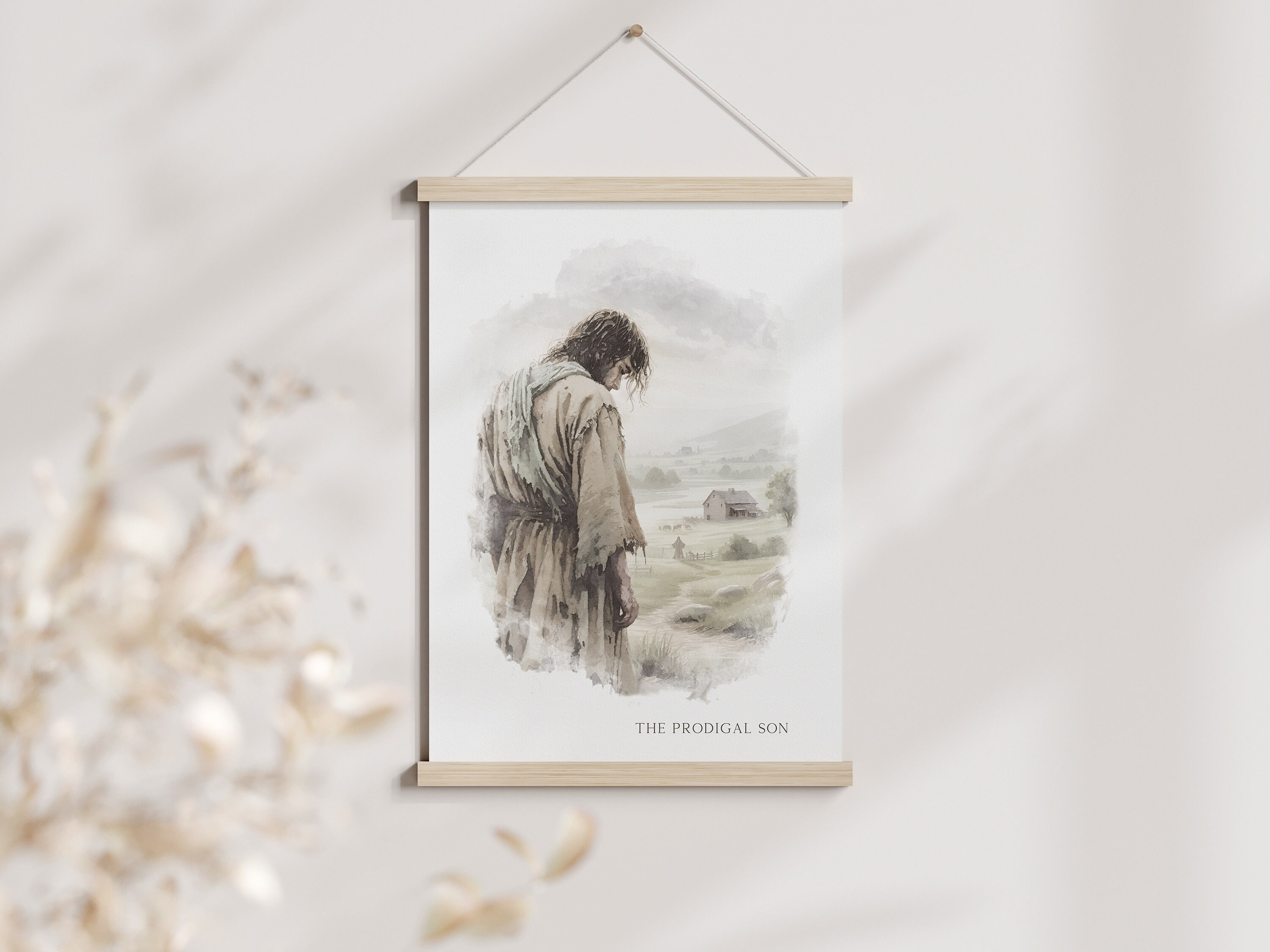 Parable of the Prodigal Son Wall Art Printable Luke 15:11-32, Christian ...