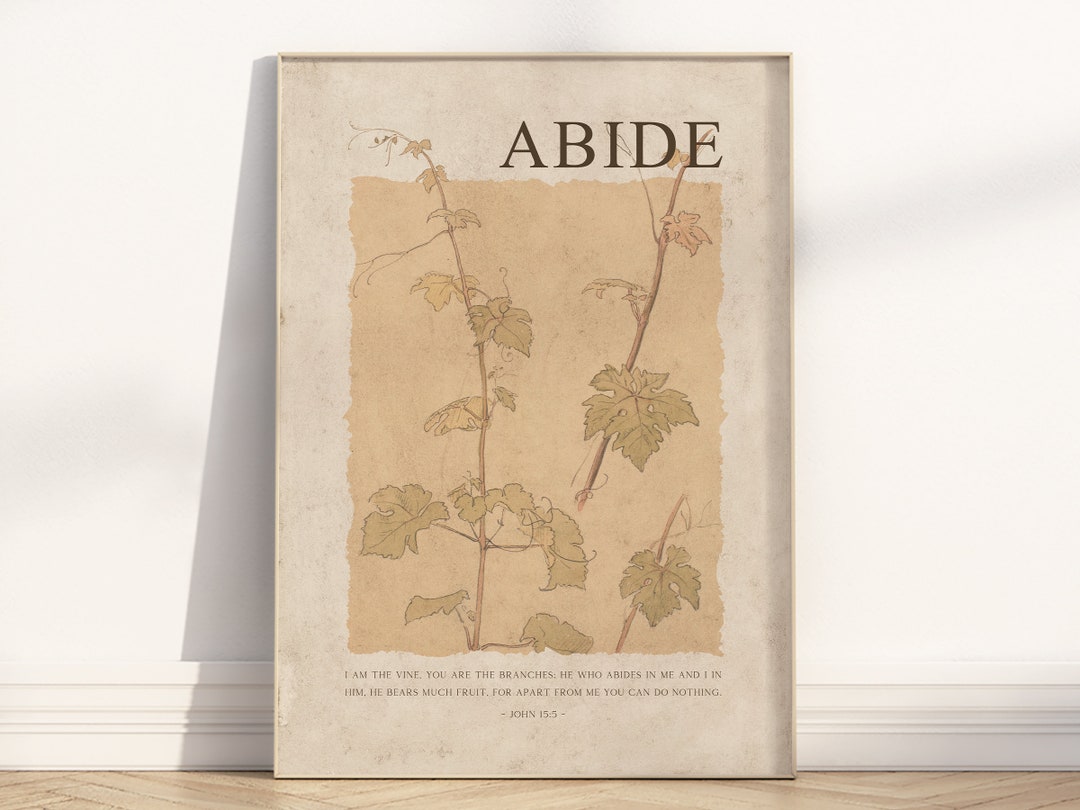 I Am the Vine and You Are the Branches Bible Verse Printable Wall Art ...