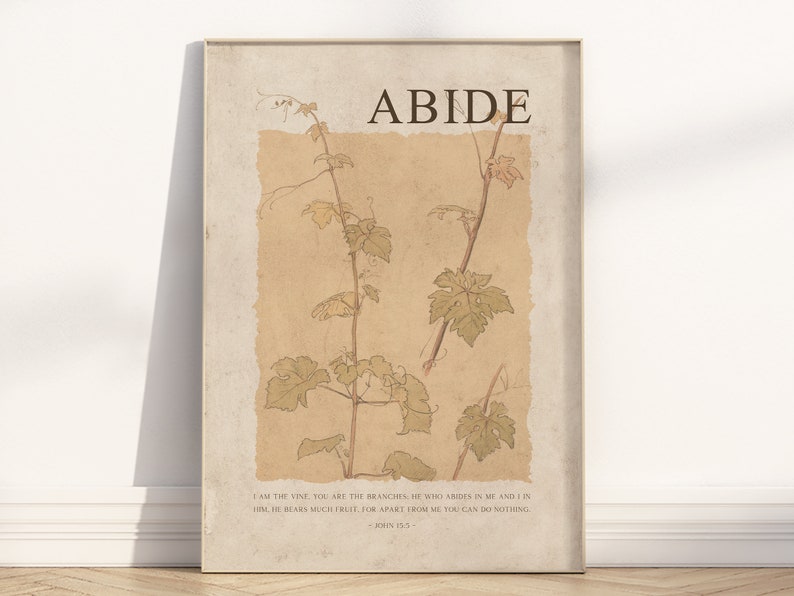 I Am the Vine and You Are the Branches Bible Verse Printable Wall Art ...