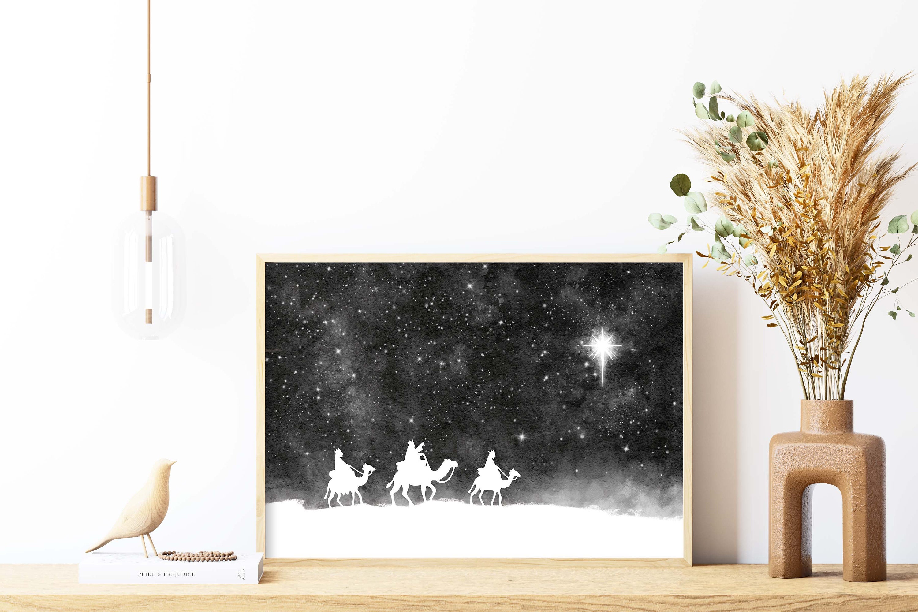 Star of Bethlehem 3 Wise Men Christian Printable Wall Art - Etsy