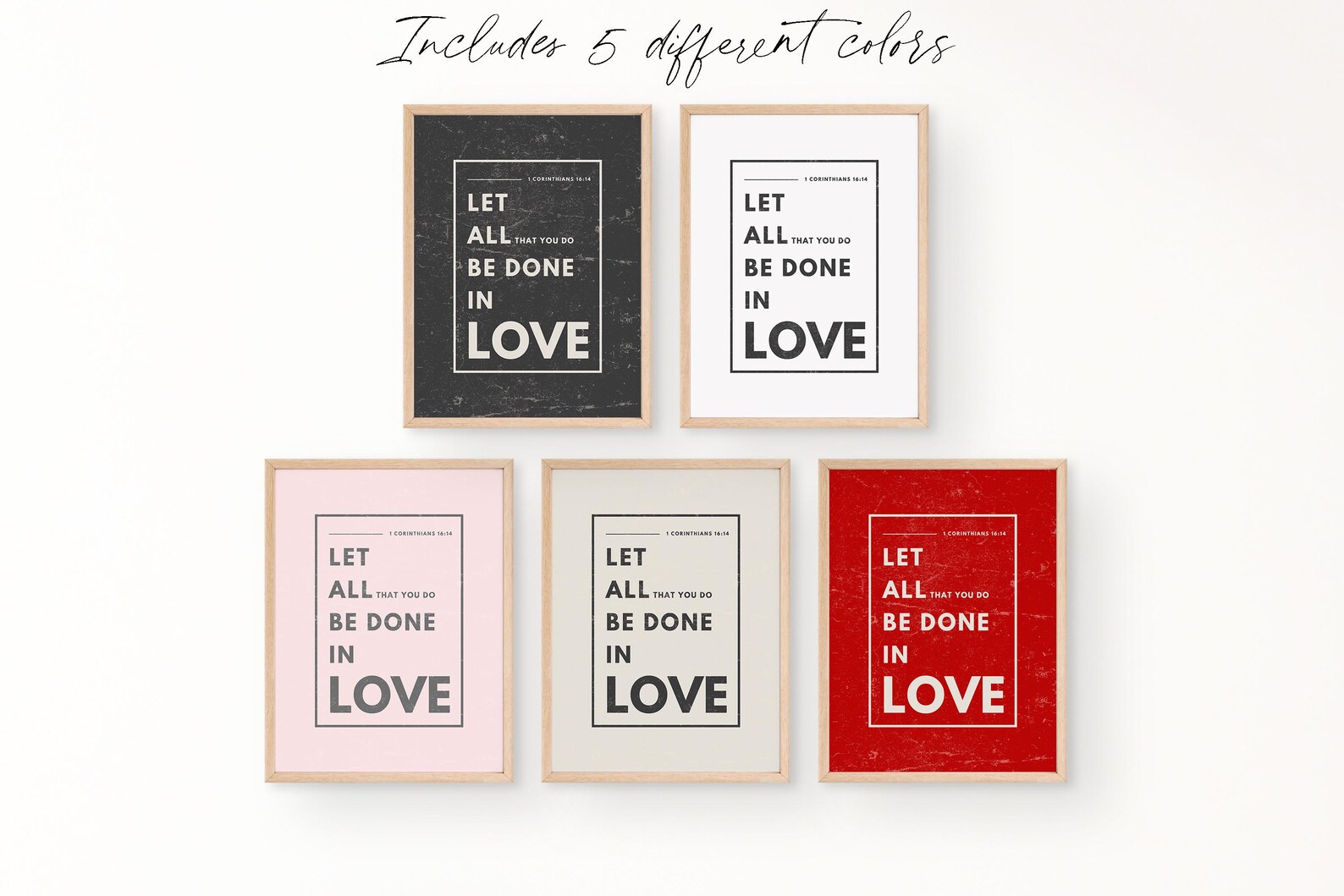 1 Corinthians 16:14 Bible Verse Printable Wall Art, "let All That You ...