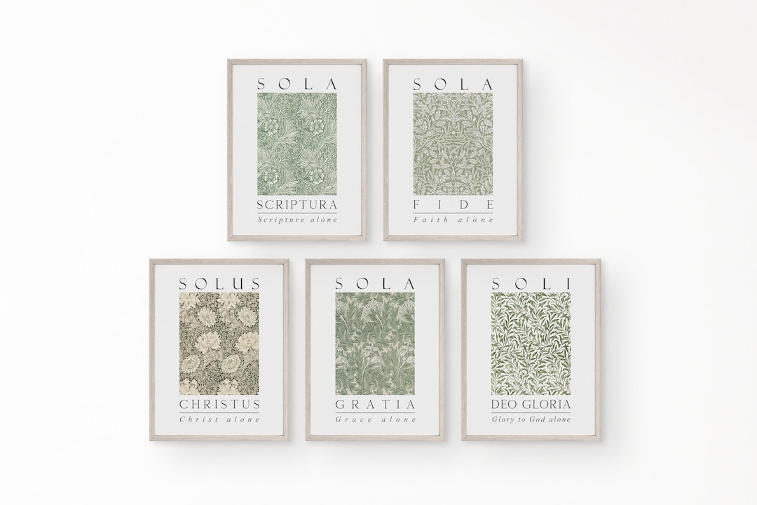 The 5 Solas of the Reformation Printable Wall Art/christian Vintage ...
