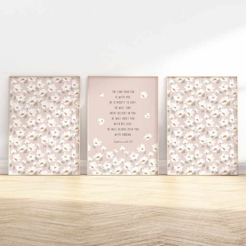 Bible Verse Daisy Print - Etsy