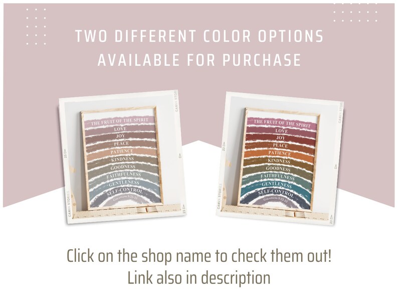 Fruit of the Spirit Kids Boho Rainbow Bible Verse Wall Art - Etsy