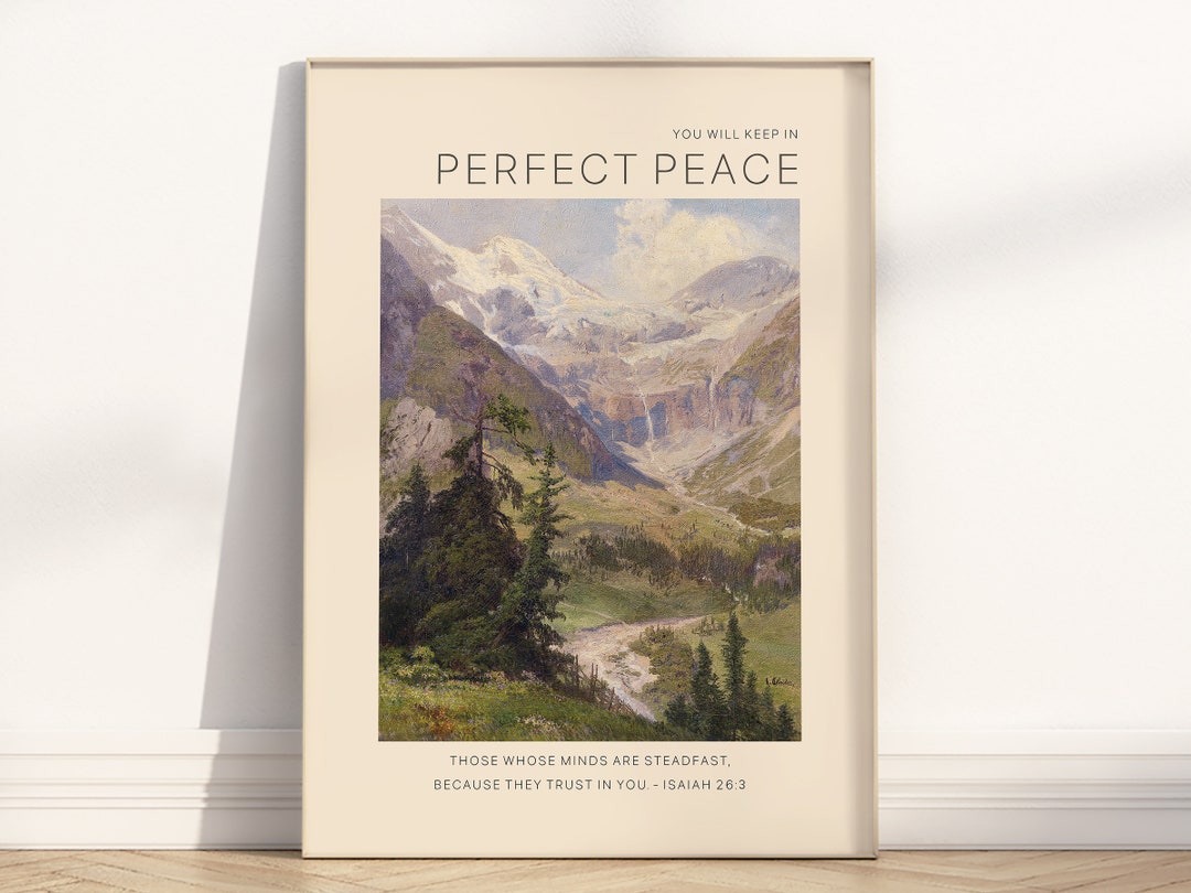 Isaiah 26:3 You Will Keep in Perfect Peace Bible Verse Wall Art ...