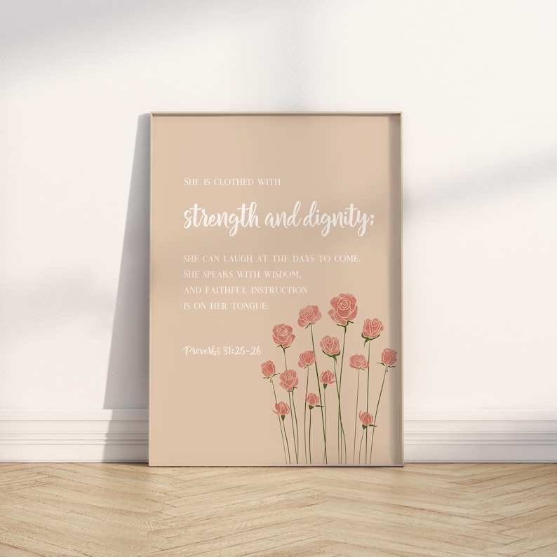 Proverbs 31 Woman Bible Verse Printable Wall Art Proverbs 31: - Etsy