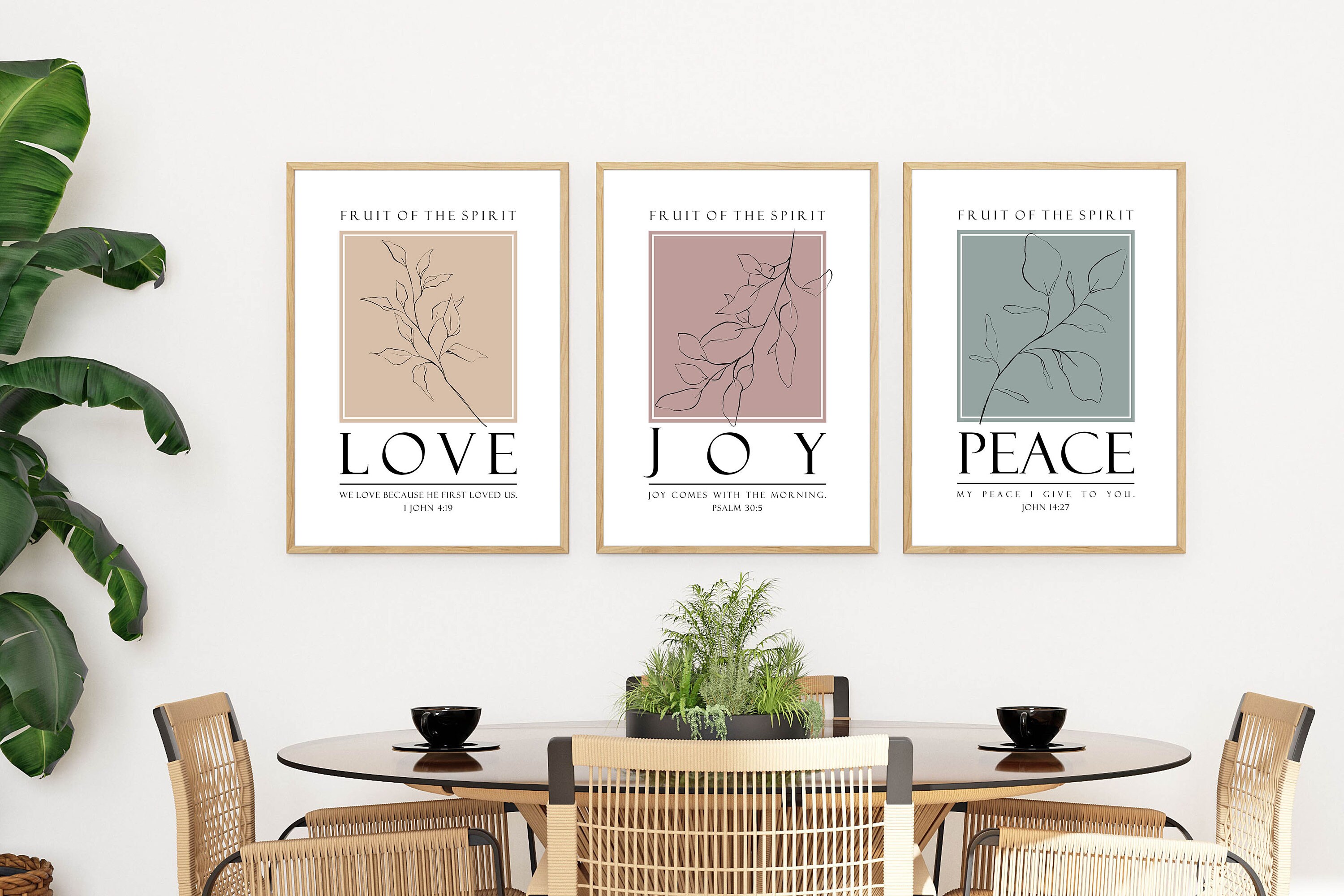 Fruit of the Spirit Bible Verse Printable Wall Art Set of 9 - Etsy