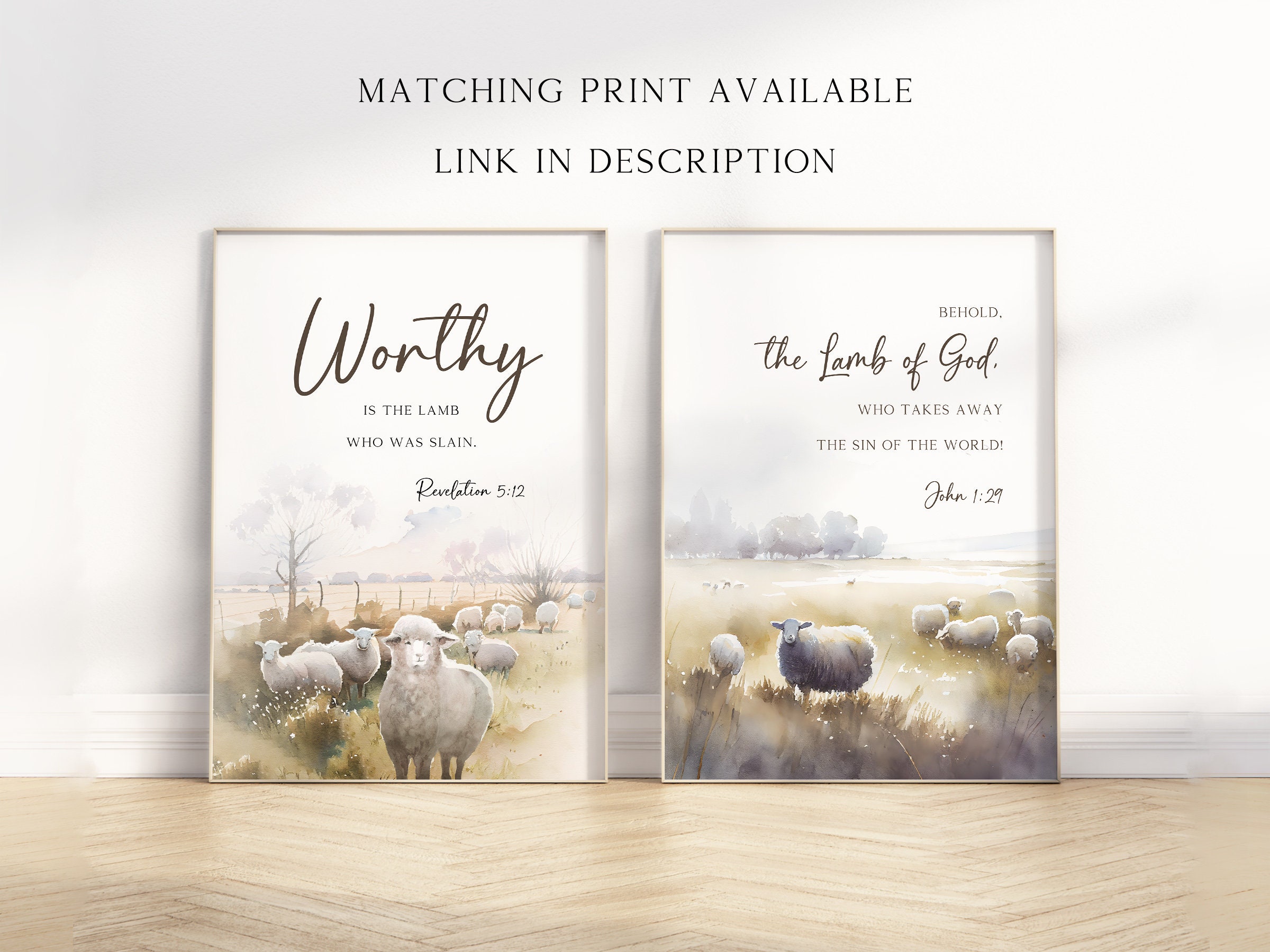 Worthy is the Lamb Who Was Slain Bible Verse Printable Wall Art ...