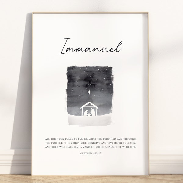 Nativity Bible Verse Wall Art - Etsy