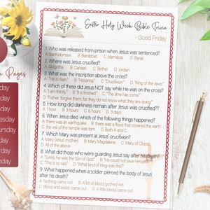 Christian Holy Week Easter Story Card Printable, Religious Watercolor ...