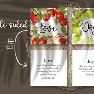 Fruit of the Spirit Bible Verse Cards Printable Set of 10, Galatians 5: ...