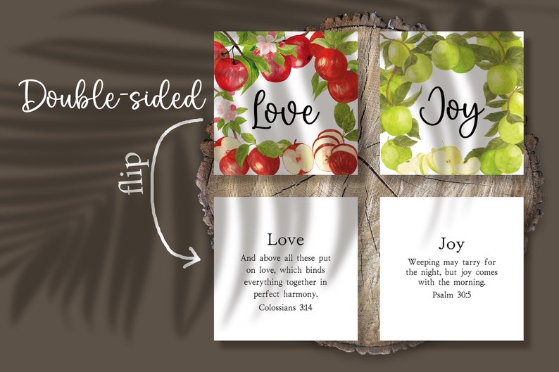 Fruit of the Spirit Bible Verse Cards Printable Set of 10 - Etsy