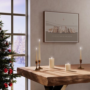 Nativity Scene Christmas Bible Verse Printable Wall Art, Oh Come Let Us ...