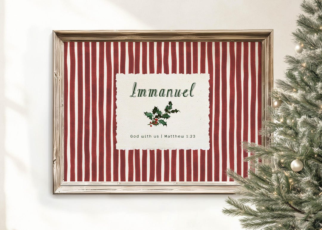 Immanuel God With Us Christmas Bible Verse Wall Art Printable ...