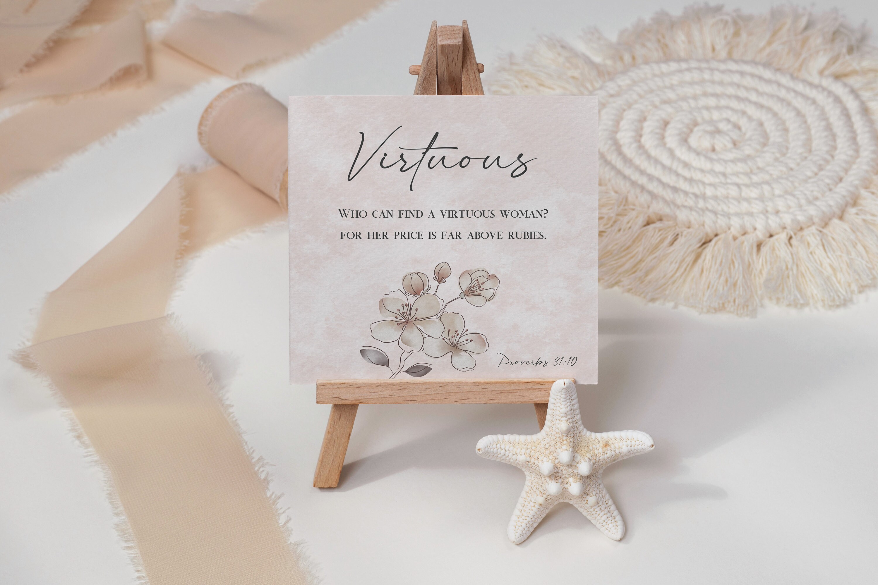 Proverbs 31 Woman 12 Virtues Bible Verse Printable Cards, Modern ...