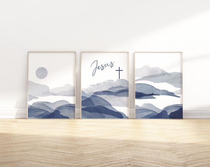 Philippians 2 9 Jesus Name Above All Names Bible Verse Wall Art Poster ...