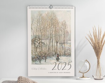 2025 Christian Bible Verse Monthly Wall Calendar God's Promises ...