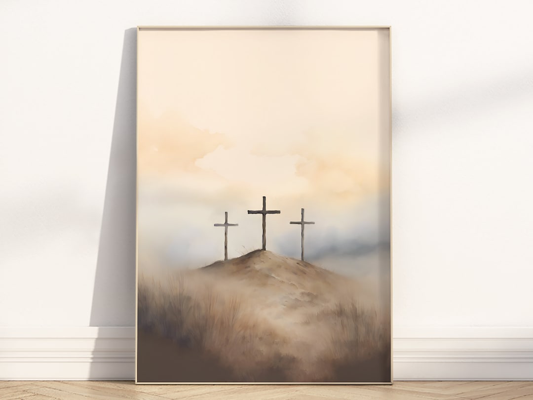 Jesus Crucifixion Religious Easter Wall Art Printable, Christian 3 ...