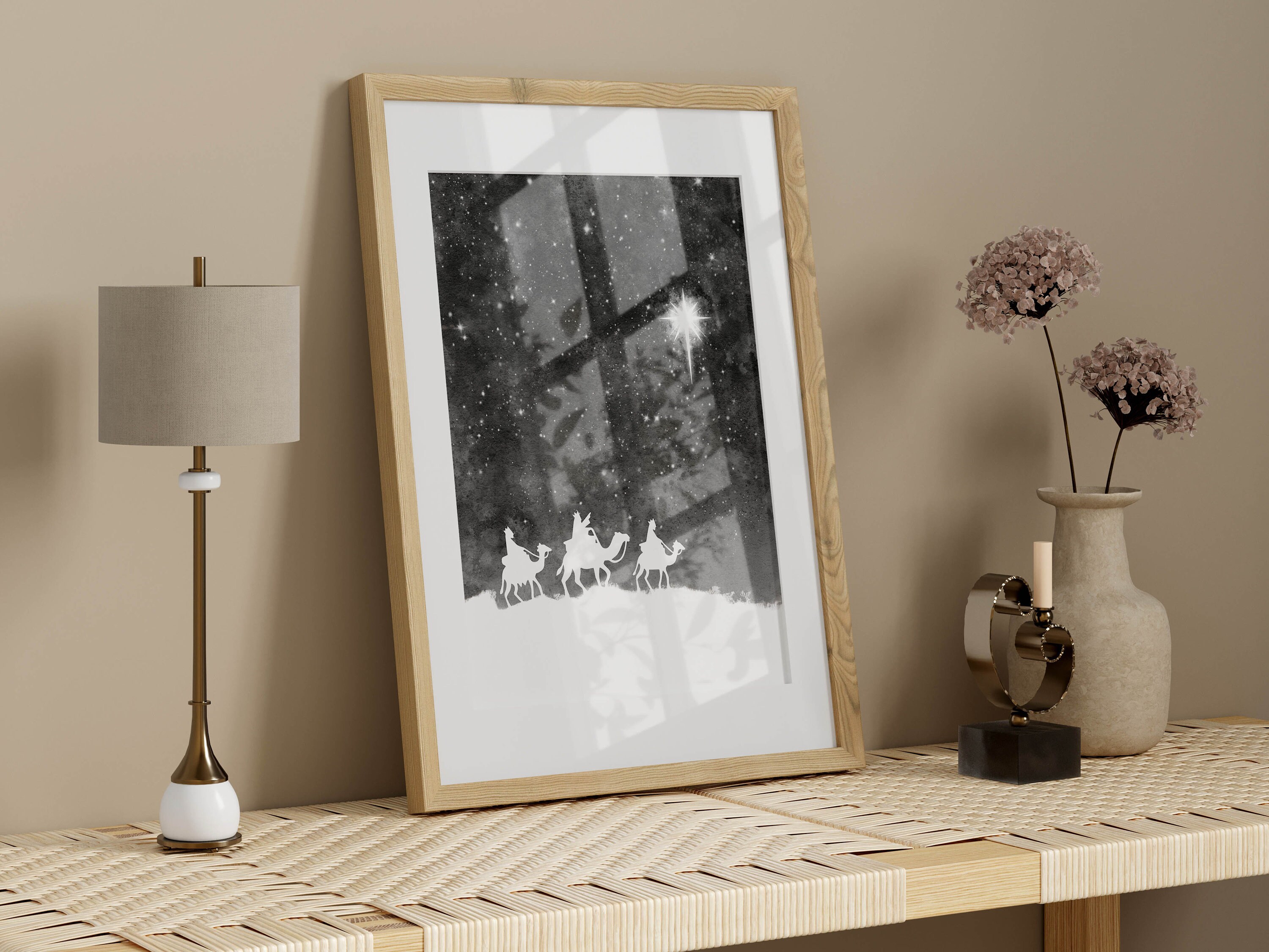 Star of Bethlehem 3 Wise Men Christian Printable Wall Art - Etsy