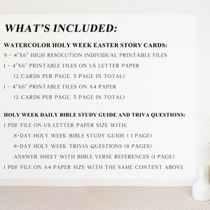 Christian Holy Week Easter Story Card Printable, Religious Watercolor ...