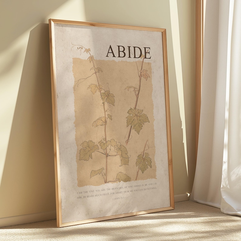 I Am the Vine and You Are the Branches Bible Verse Printable Wall Art ...