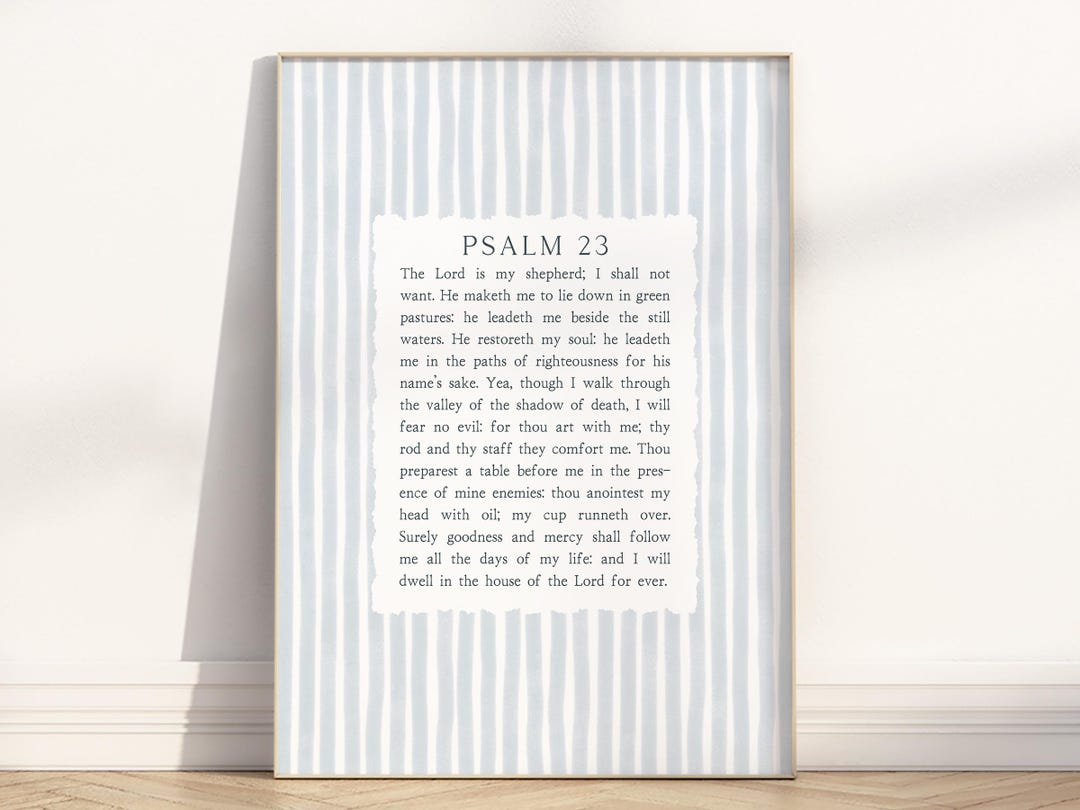 Psalm 23 the Lord is My Shepherd Bible Verse Wall Art Printable ...