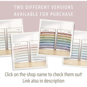 Who God is & Who I Am Christian Kids Affirmation Printable Wall Art ...