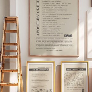 Apostles' Creed Wall Art Printable, Christian Doctrine Modern ...