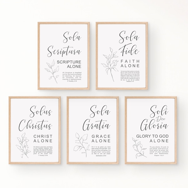 Sola Scripture Wall Art - Etsy