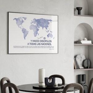 Spanish the Great Commission Bible Verse Printable Wall Art, Matthew 28 ...