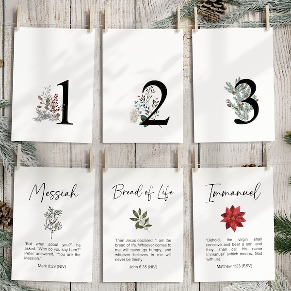 Names of Jesus Advent Calendar - Etsy