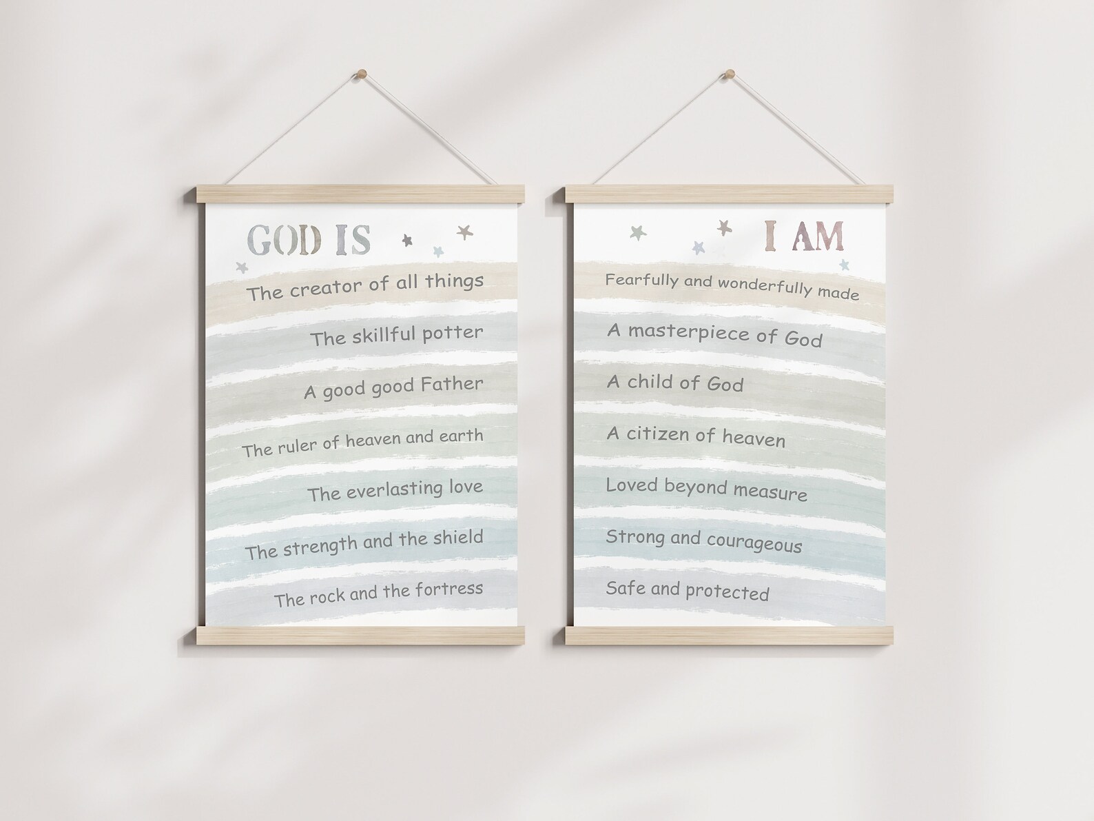 Who God is & Who I Am Christian Kids Affirmation Printable - Etsy