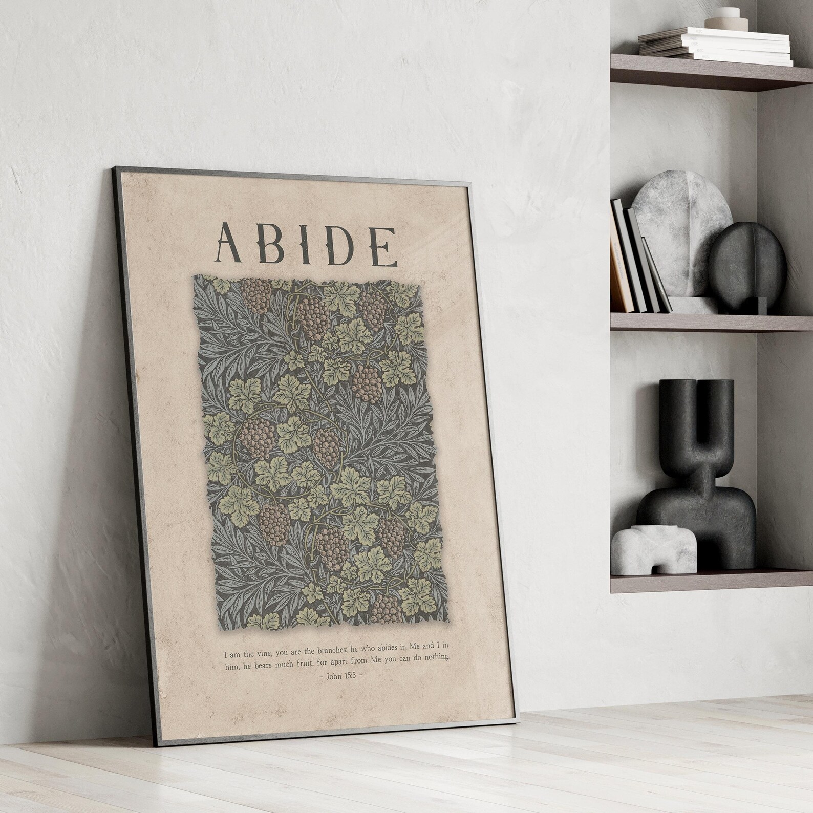 Vine and Branches John 15:5 Abide Bible Verse Printable Wall Art ...