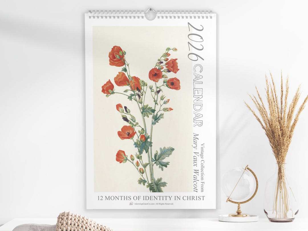 2026 Christian Monthly Calendar Printable - Identity in Christ Bible ...