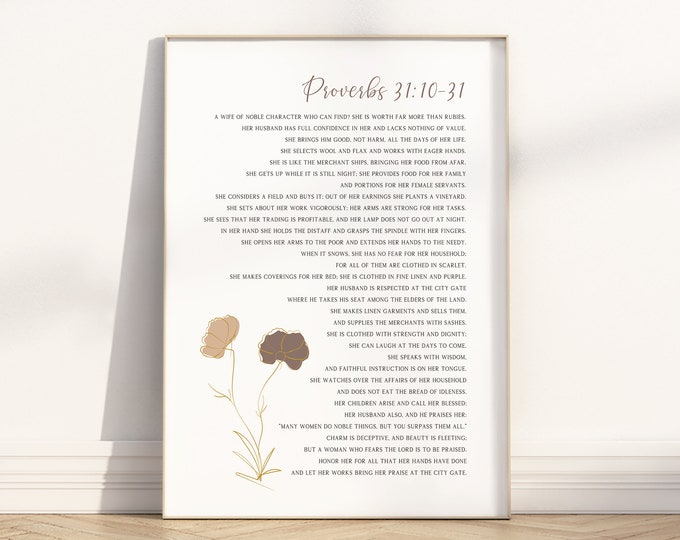 Proverbs 31 Woman, Scripture Cards With Stand, Gift for Mom, Gift for ...