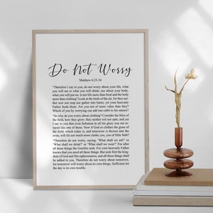 Set of 3 Matthew 6:25-34 Do Not Worry Look at the Birds Consider the ...