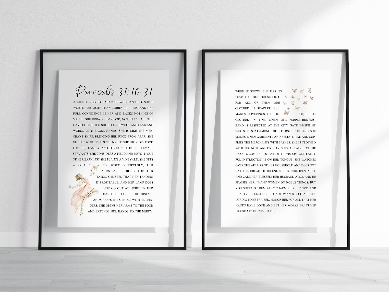Proverbs 31:10-31 Virtuous Woman Bible Verse Printable Wall - Etsy